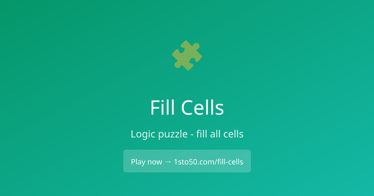 Fill Cells - Brain Puzzle Game | 1sto50